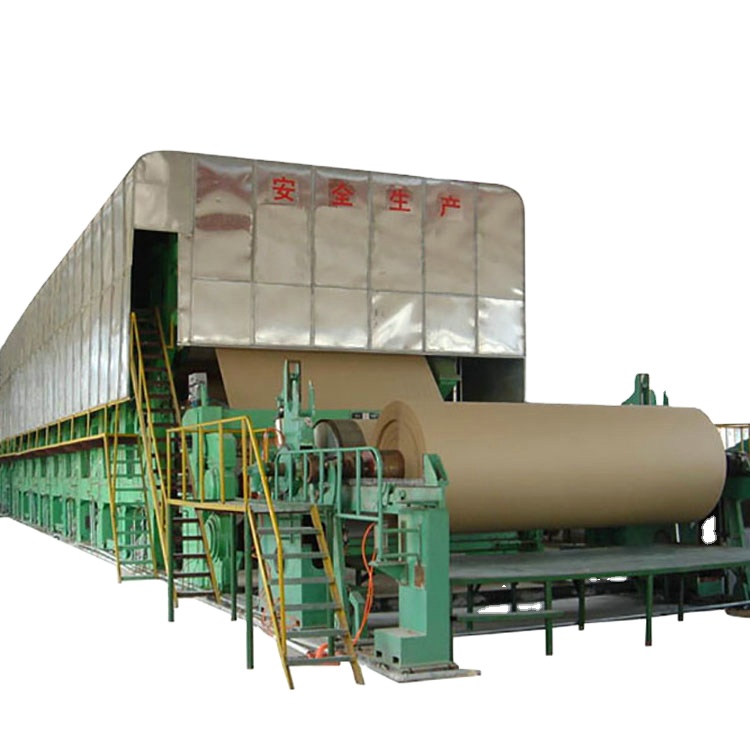 jumbo roll kraft brown paper recycling making machine 10 tons a day ...